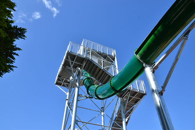 De glijbanen van het domein Léveno Guérande France.